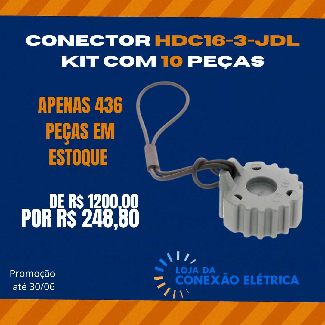 Kit com 10 peças - HDC16-3-JDL